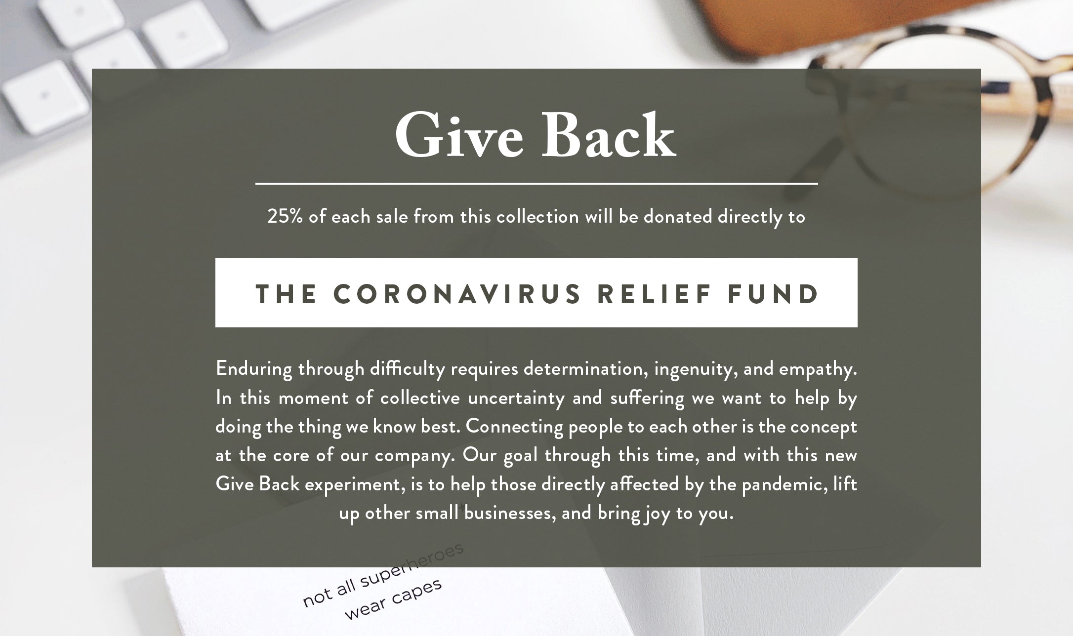 Give Back – Smitten on Paper