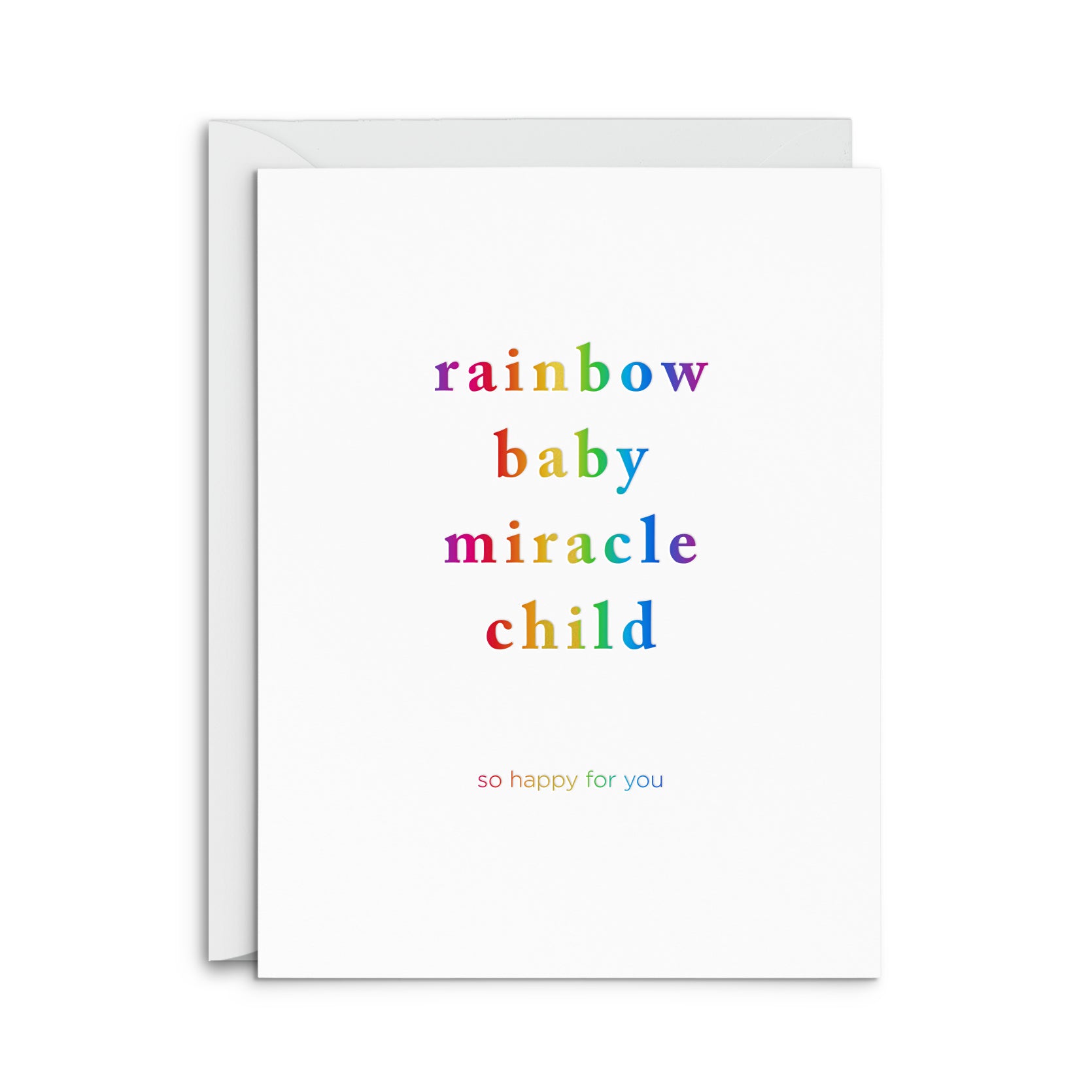 Rainbow Baby Greeting Card – Smitten on Paper
