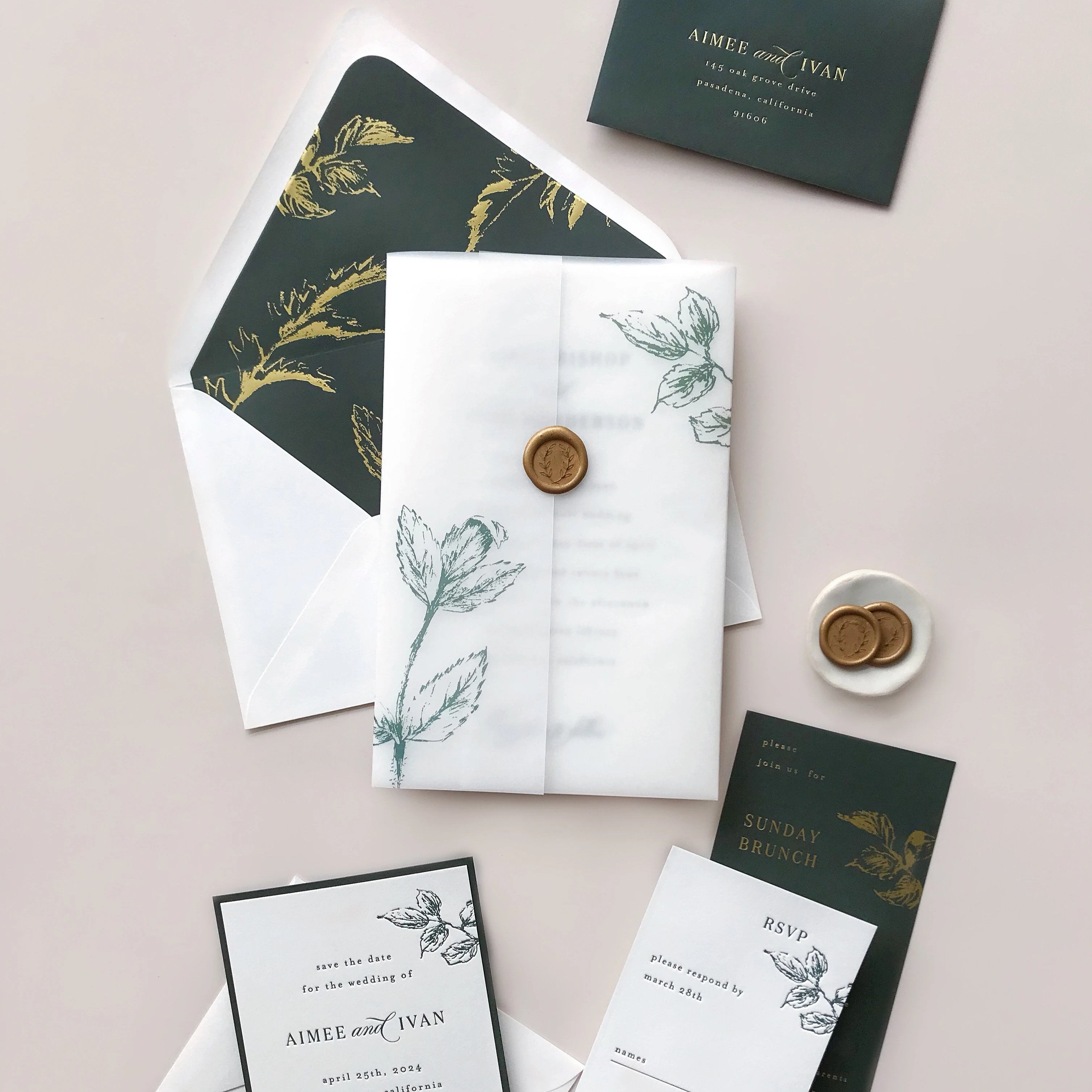 Modern Vintage Wedding Invitations